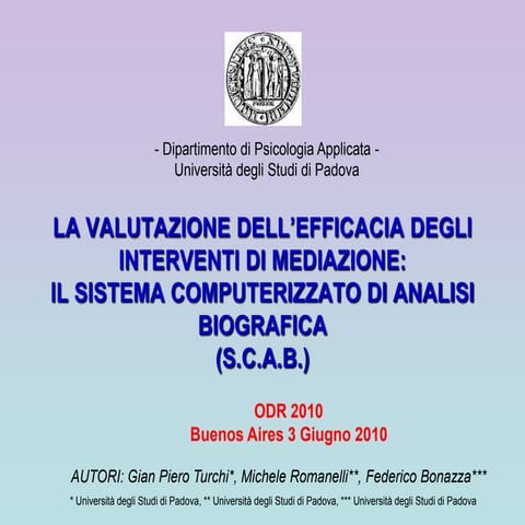 Gian piero turchi michele romanelli - federico bonazza | PDF ...