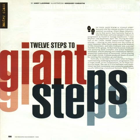 Coltrane Giant steps by Andy LaVerne | PDF