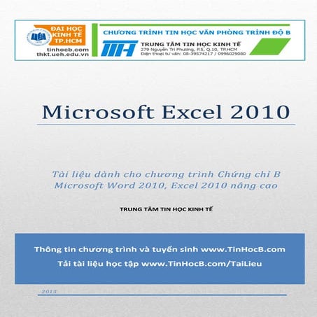 Giao trinhb excel2010 | PDF