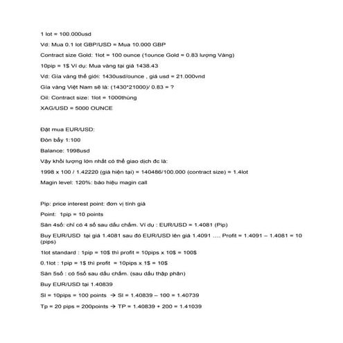 Giới Thiệu Thị Trường Forex | PPTX