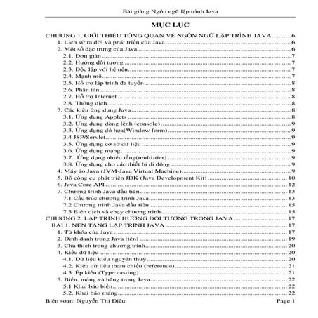 Giao trinh java 2013 | PDF