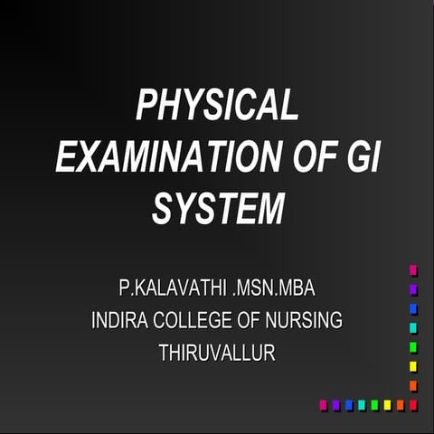 GI ASSESSMENT- Mrs.Kalavathi Asst Professor | PPT