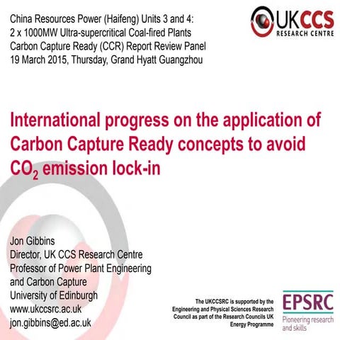 Jon Gibbins speaks at UK-China (Guangdong) CCUS Centre Carbon Capture ...