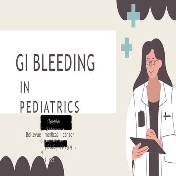 Approach to GI Bleeding in Children | PPTX