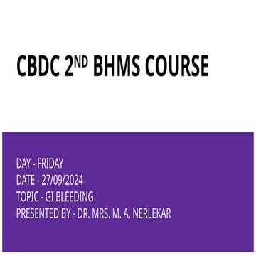 Gi Bleeding Ppt 1 Pptx And Its Treatment Pptx