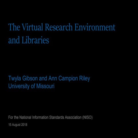 The Virtual Research Environment and Libraries | PPTX | Graphics ...
