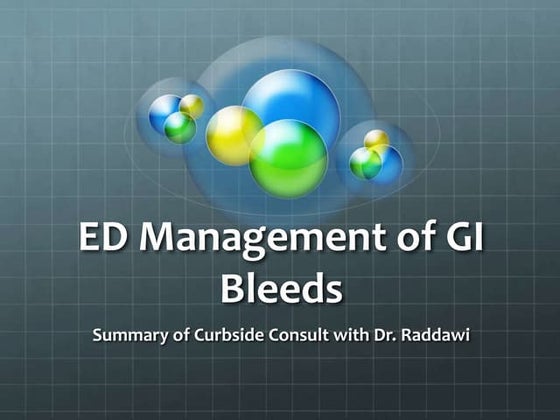 GI Bleeding Summary | PPT