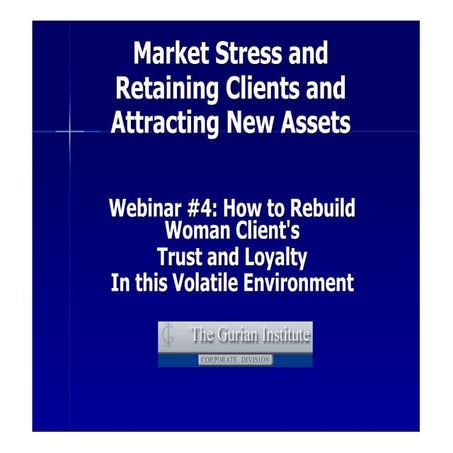 GICD Webinar Sample Advisor Woman Client Stress | PDF