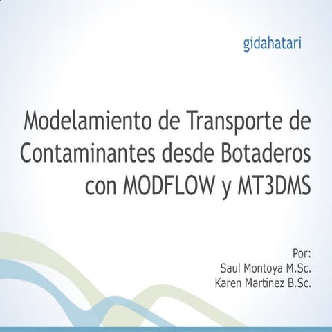 Modelamiento Transporte Contaminantes MODFLOW MT3DMS | PDF