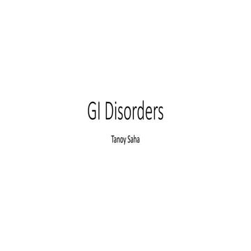 Gastrointestinal Tract disorders-PPT (Prat-1) | PPTX