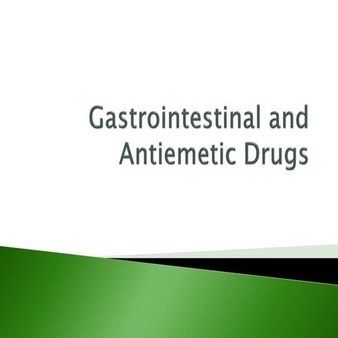 Gastrointestinal drugs - Pharmacology | PDF | Digestive Disorders ...