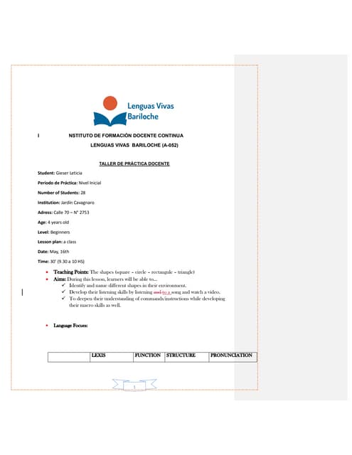 5 e's Detailed lesson plan for kindergarden | DOCX