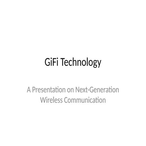 GiFi_Technology_Presentation.pptx.....mmmmm | PPT