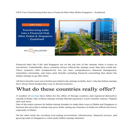 Gift city Presentation | PPTX