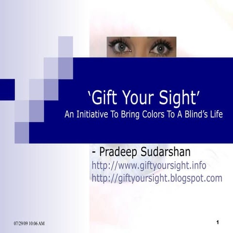 Gift Your Sight | PPT