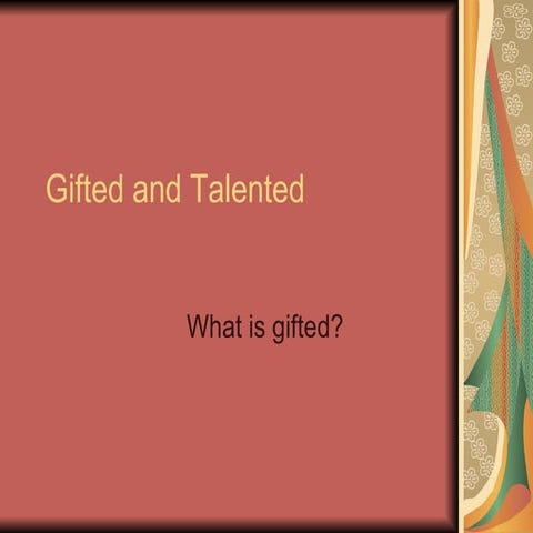 Gifted And Talented | PPT | Education