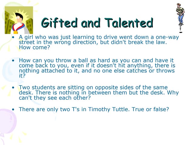 TYPES, CHARACTERISTICS, AND IDENTIFICATION OF GIFTED AND TALENTED ...