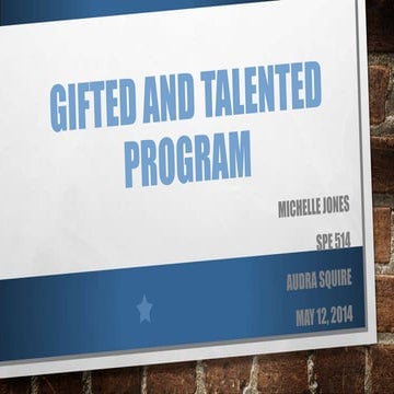 Gifted and talented program | PPTX