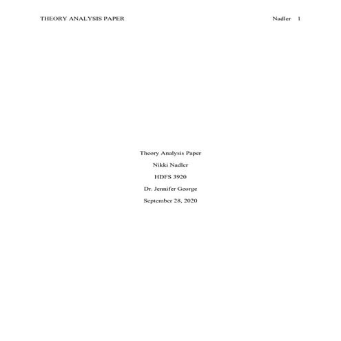 Theory Analysis Paper | PDF