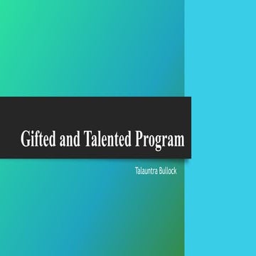 Giftedtalentedprogram | PPTX