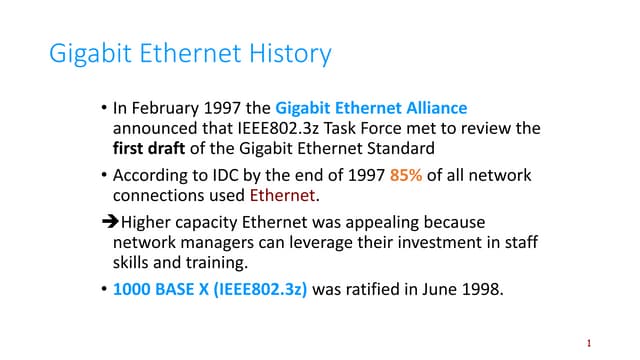 Gigabit Ethernet | PPT
