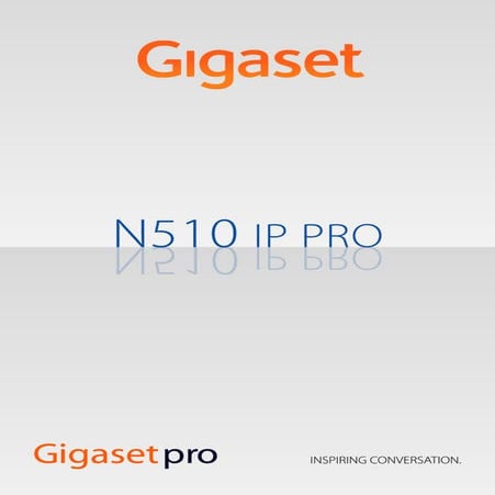 Gigaset N510 IP PRO VoIP/SIP DECT Base | PDF