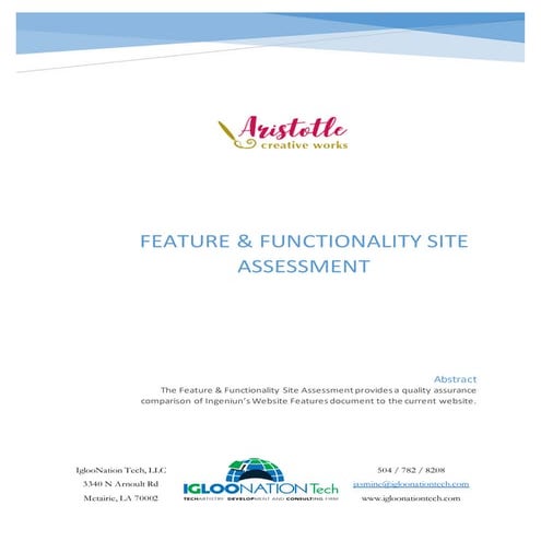 Quality Control Monitor -Presentation | PPTX