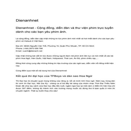 Gioi thieu ve dienanhnet | PDF