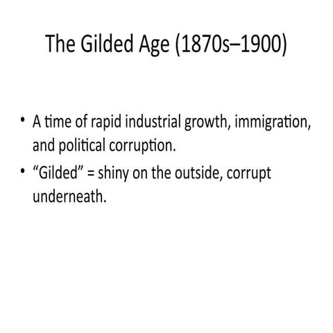 The gilded age | PPTX