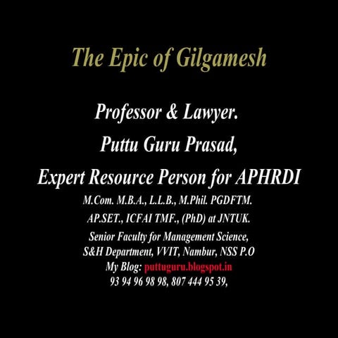 The Epic of Gilgamesh and Ancient Mesopotamia Gilgamesh history | PPT