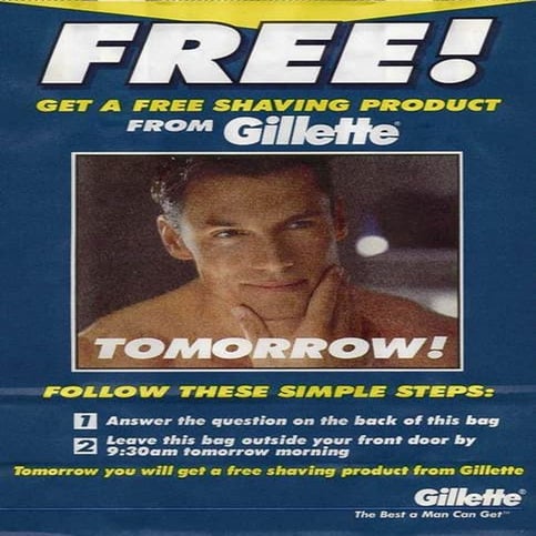 Circular Distributors Europe Gillette Mach 3 Campaign | PDF