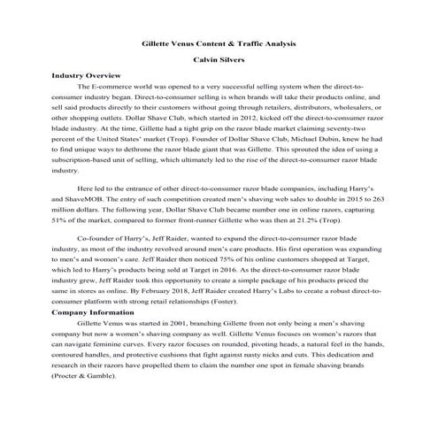 Gillette Venus Report Compilation | PDF