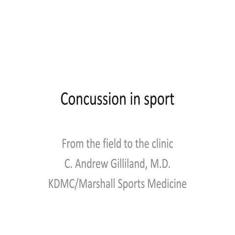 Concussion in Sport | PPTX