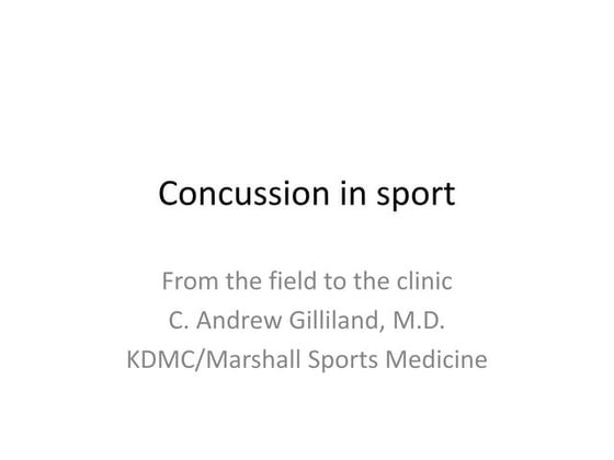 Concussion Presentation | PPTX