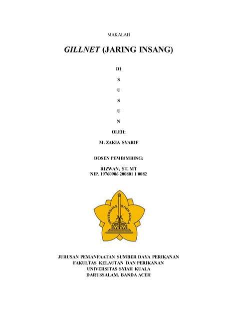 Materi - Jaring Tarik Berkantong untuk nelayan | PPTX