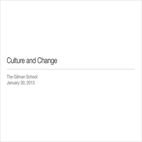 Culture and Change | PPT