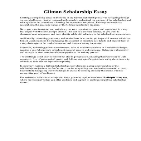 Gilman Scholarship Essay. 006 Essay Example Scholarship Tips Thatsnotus ...