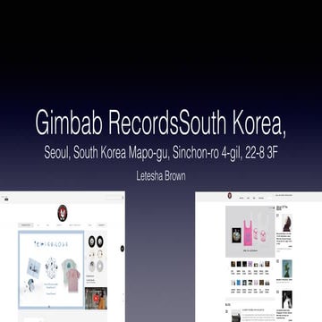 Gimbab Record Store.pdf | World/International Music | Music