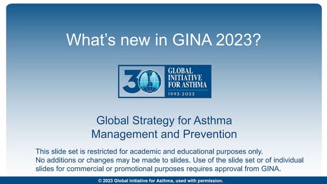 Asthma Review - GINA guidelines summary 2024 | PDF