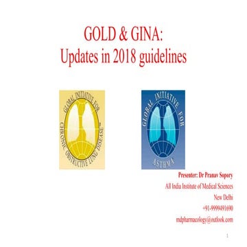 GOLD (COPD) & GINA (Asthma) guidelines: 2018 update | PPTX