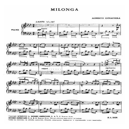 Ginastera milonga | PDF