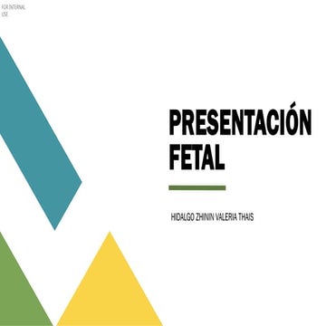 PRESENTACIÓN FETAL TRABAJO DE PARTO PODALICO | PPTX