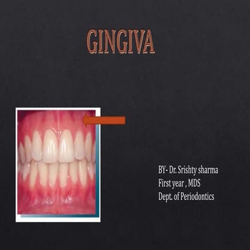 gingiva- microscopic and macroscopic featrures | PPTX