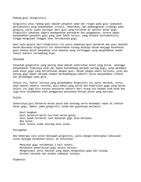 penyebab penyakit gusi berdarah pada mulut | PPT