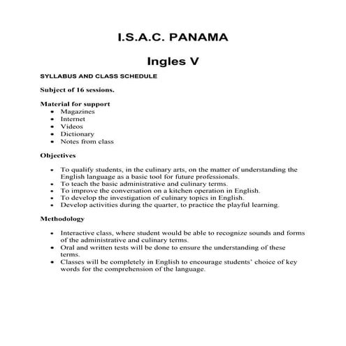 INGLES V | DOC