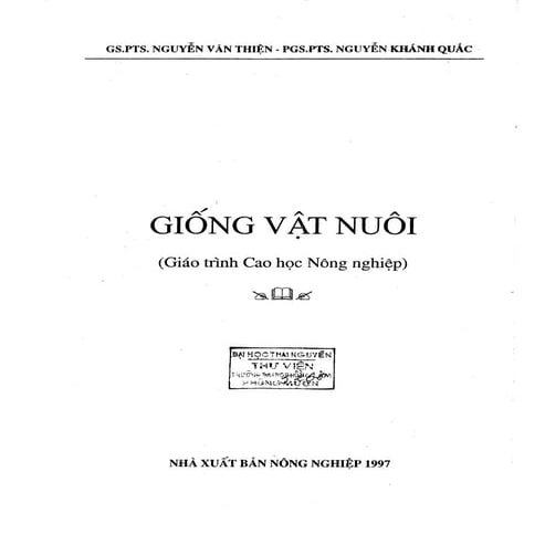 Giống vật nuôi - Nguyễn Khánh Quắc;Nguyễn Văn Thiện.pdf