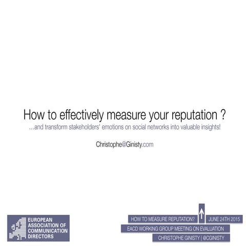 How to effectively measure your reputation ? | PDF