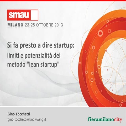 Si fa presto a dire startup | PPT
