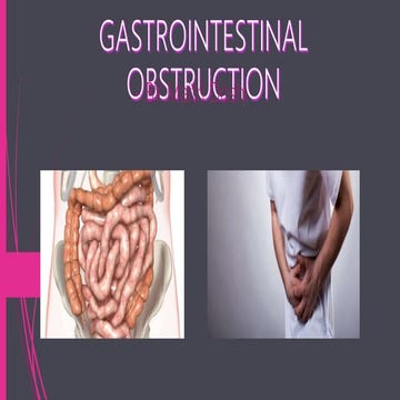 Gastrointestinal obstruction | PPTX | Digestive Disorders | Diseases ...