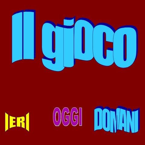Progetto Telemouse: Gioco ieri oggi domani ok | PPT